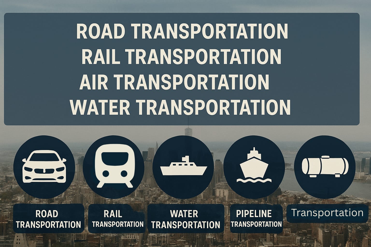 The Five Most Common Transportation Types in NYC